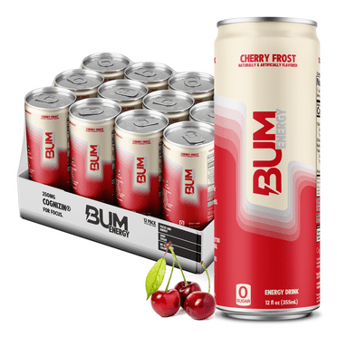 Raw Nutrition BUM Energy Drink, 112 mg Natural Caffeine, Root Beer, 12 ...