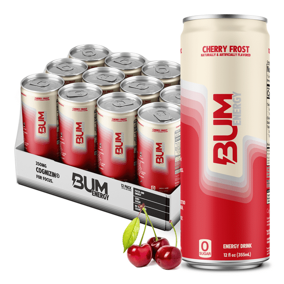 Raw Nutrition BUM Energy Drink with 112 mg Caffeine and 250 mg Cognizin ...