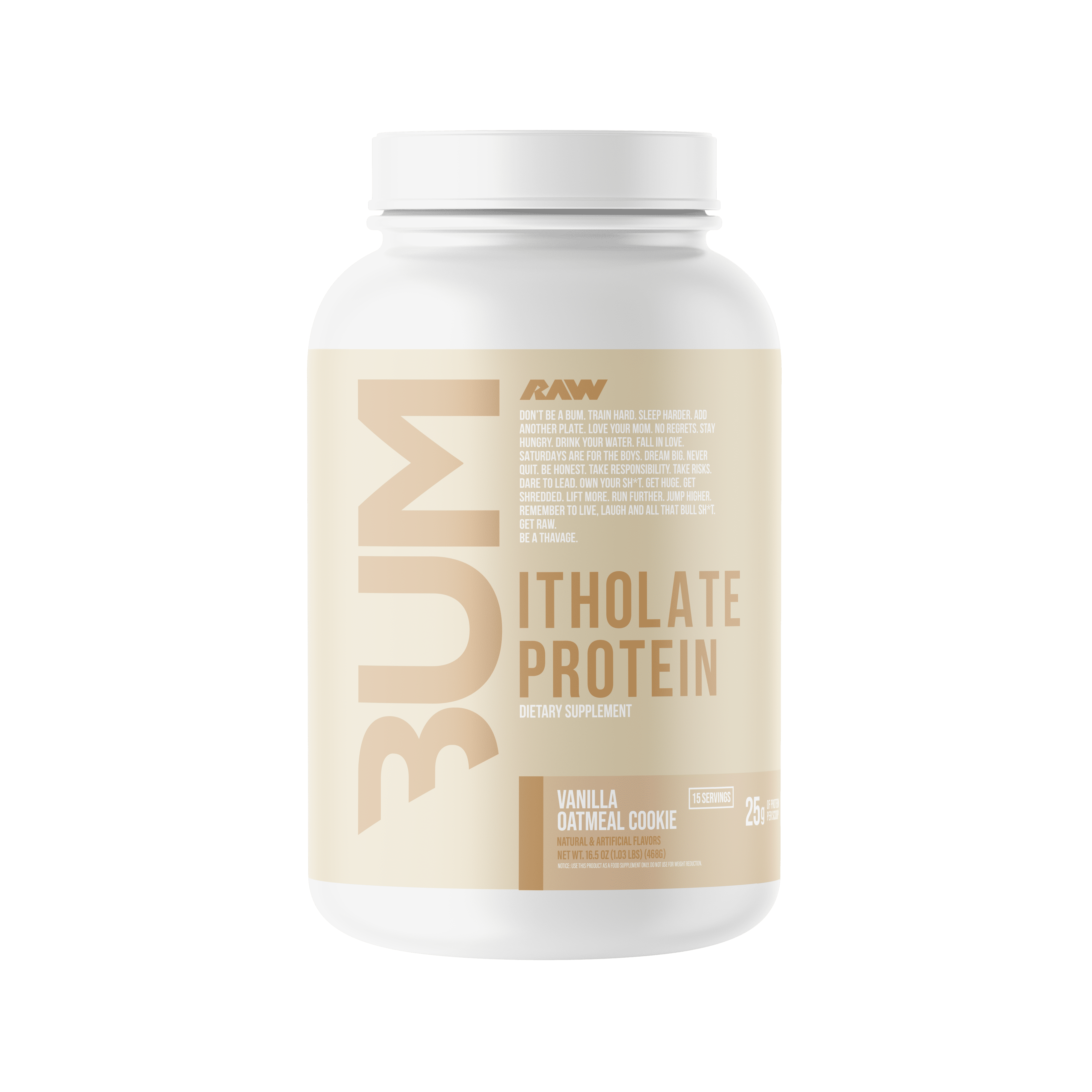 Raw Nutrition BUM Itholate Protein Powder, Growth & Recovery, Vanilla ...