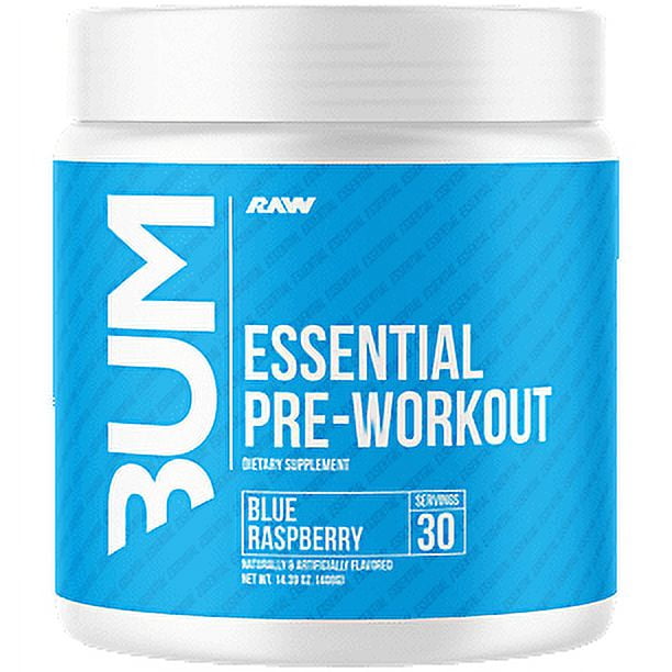 Raw Nutrition Essential Pre-Workout Powder, Power Energy, Blue ...