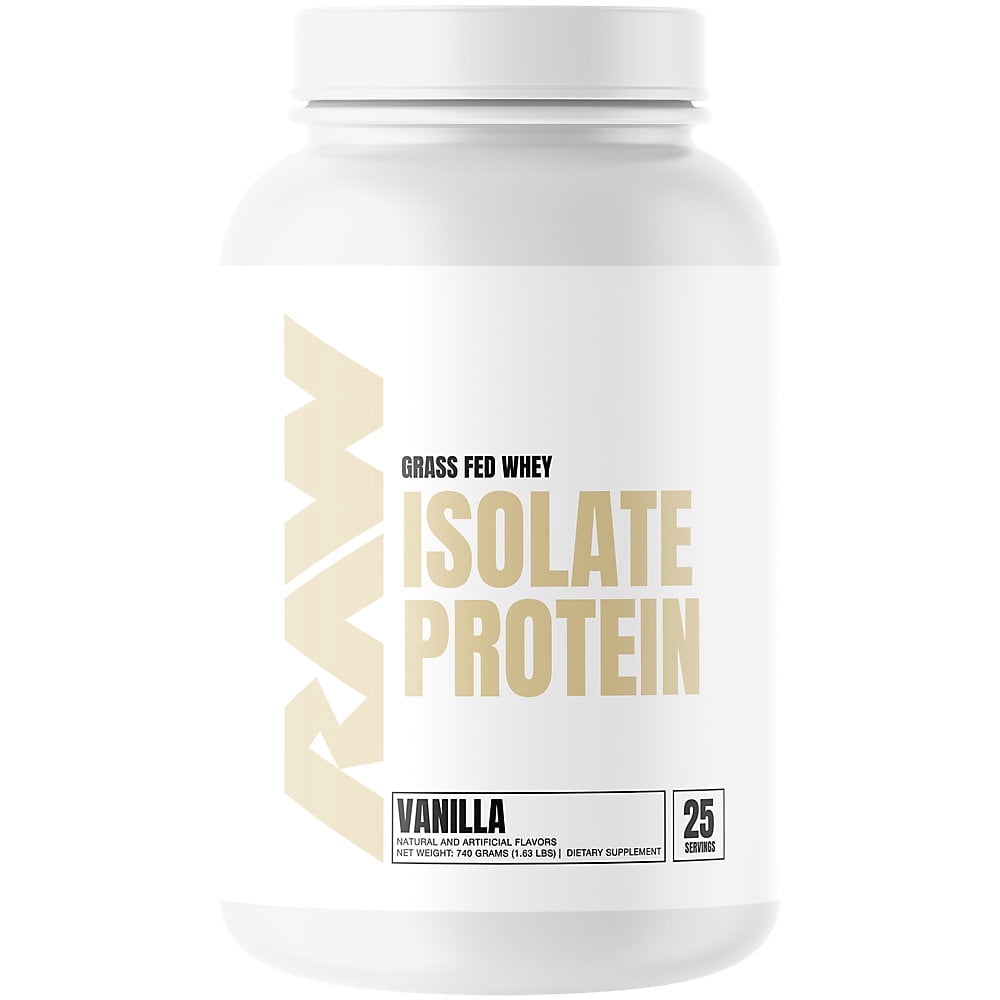 RAW Grass Fed Whey Isolate Protein Powder, 25g Protein Per Scoop, Low ...
