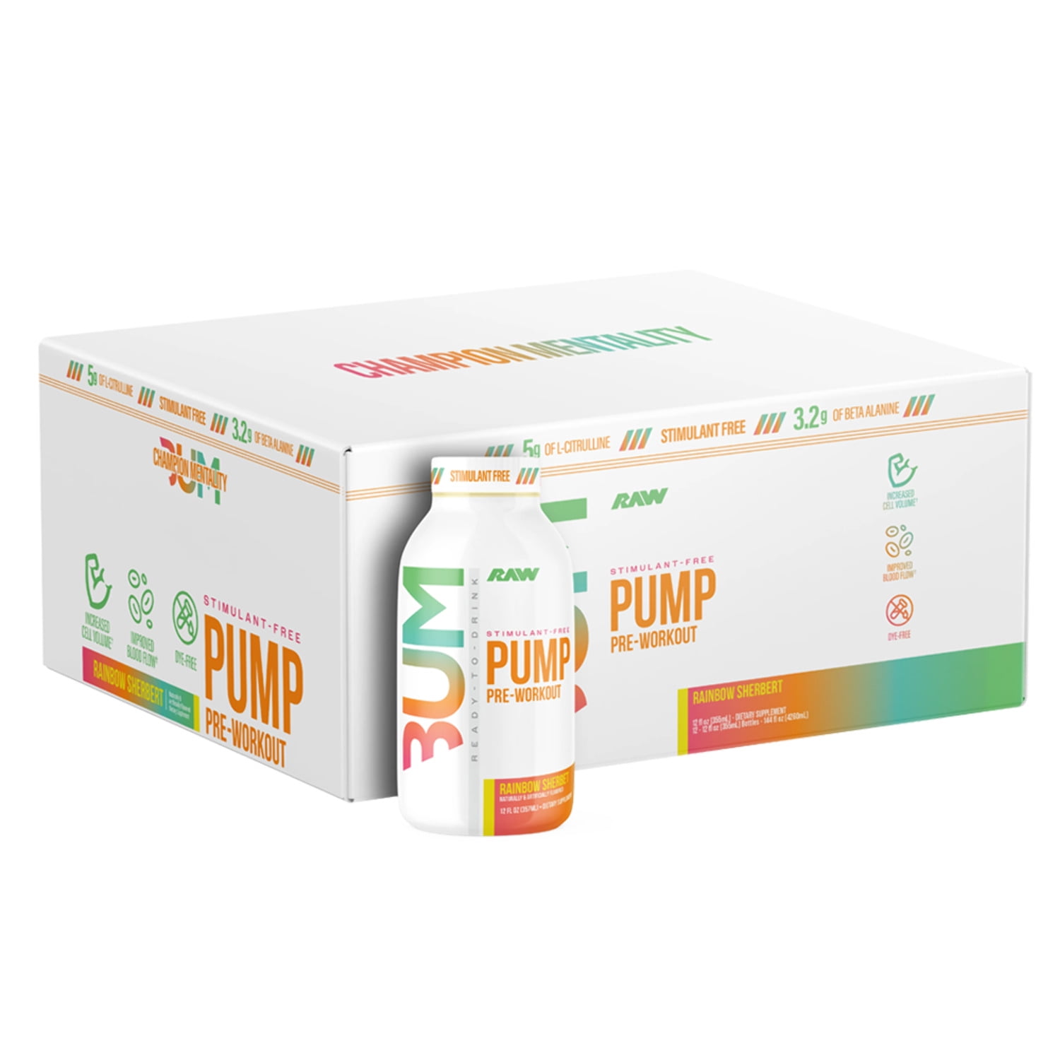 Raw Nutrition, Essential PUMP, Pre-Workout, Ready-to-Drink, 300mg ...