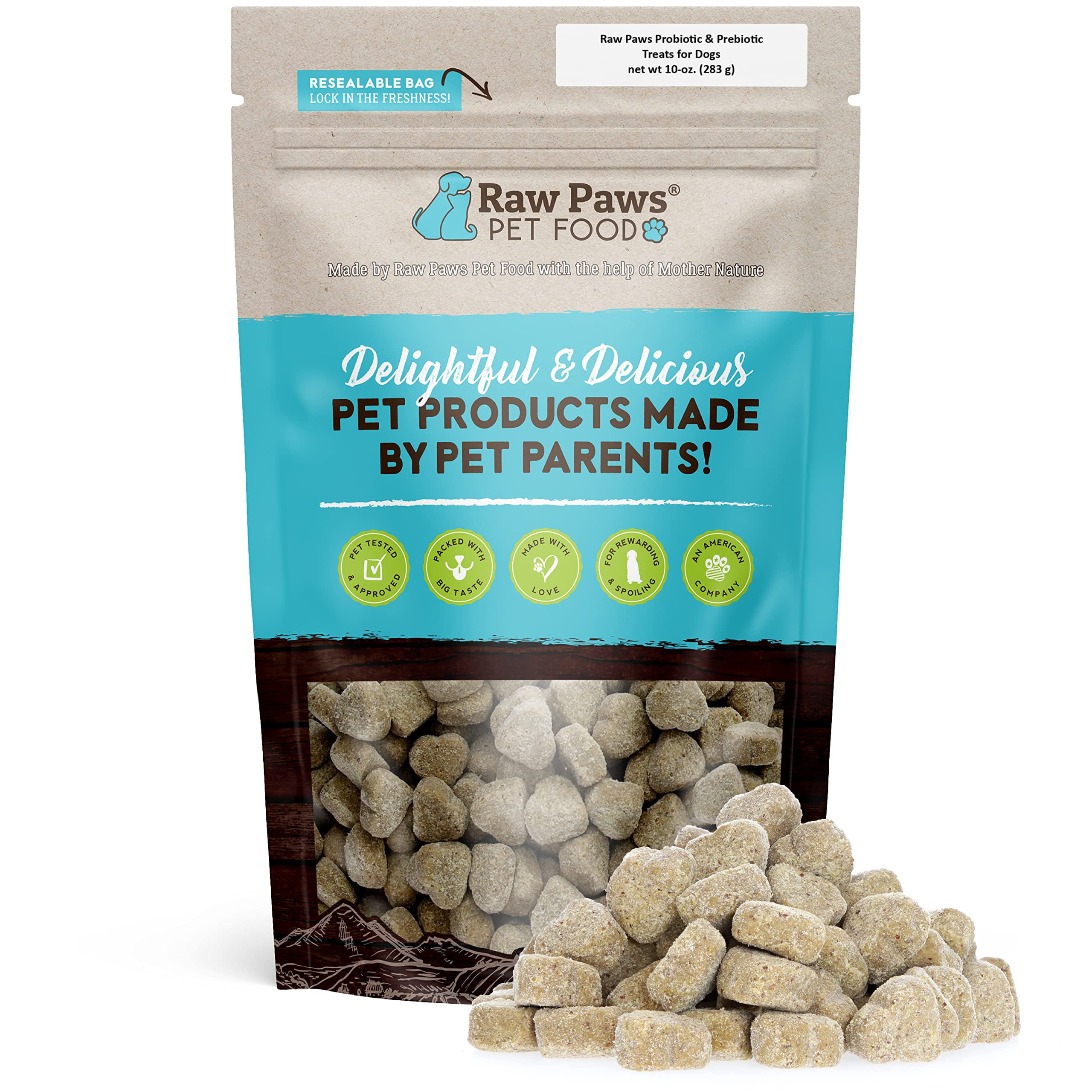 Raw Paws Natural Dog Probiotic Supplement with Prebiotics, 10-oz/100-ct ...