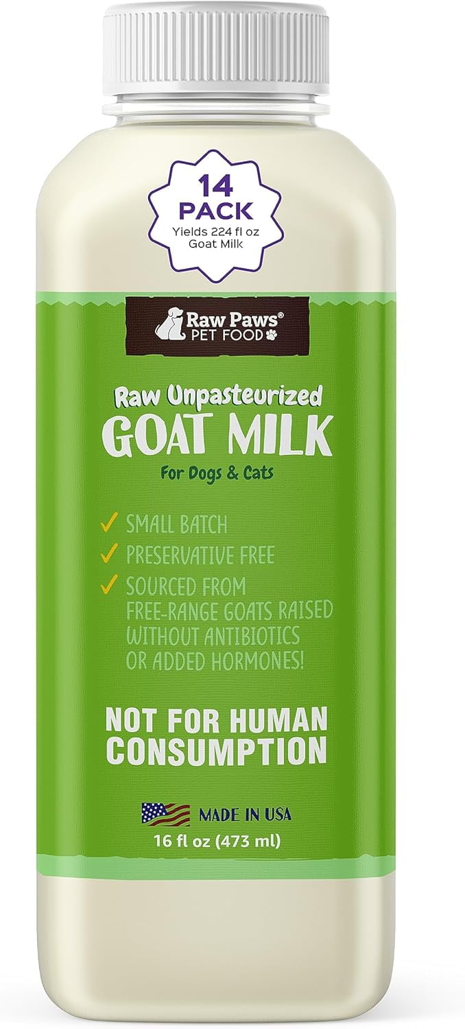 Raw Paws Raw Unpasteurized Goat Milk for Dogs & Cats, 16-oz, 14 Pack ...