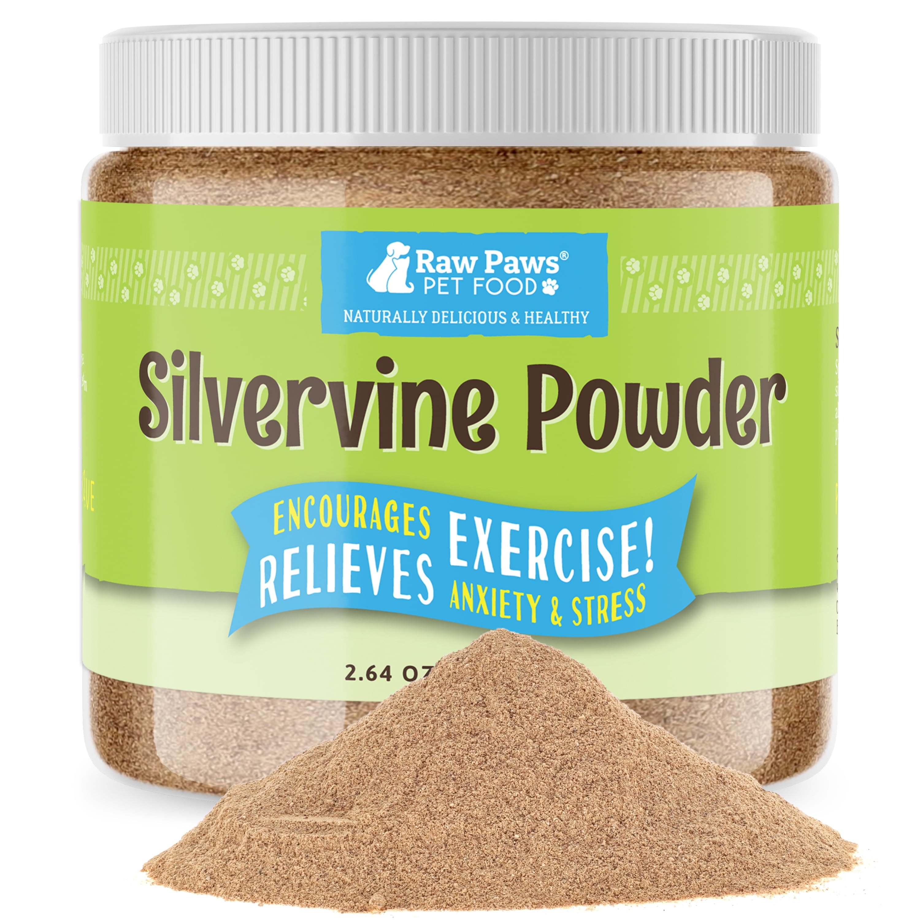 Raw Paws Silvervine Powder for Cats (75g) - 2X Potent than Catnip, 100% ...
