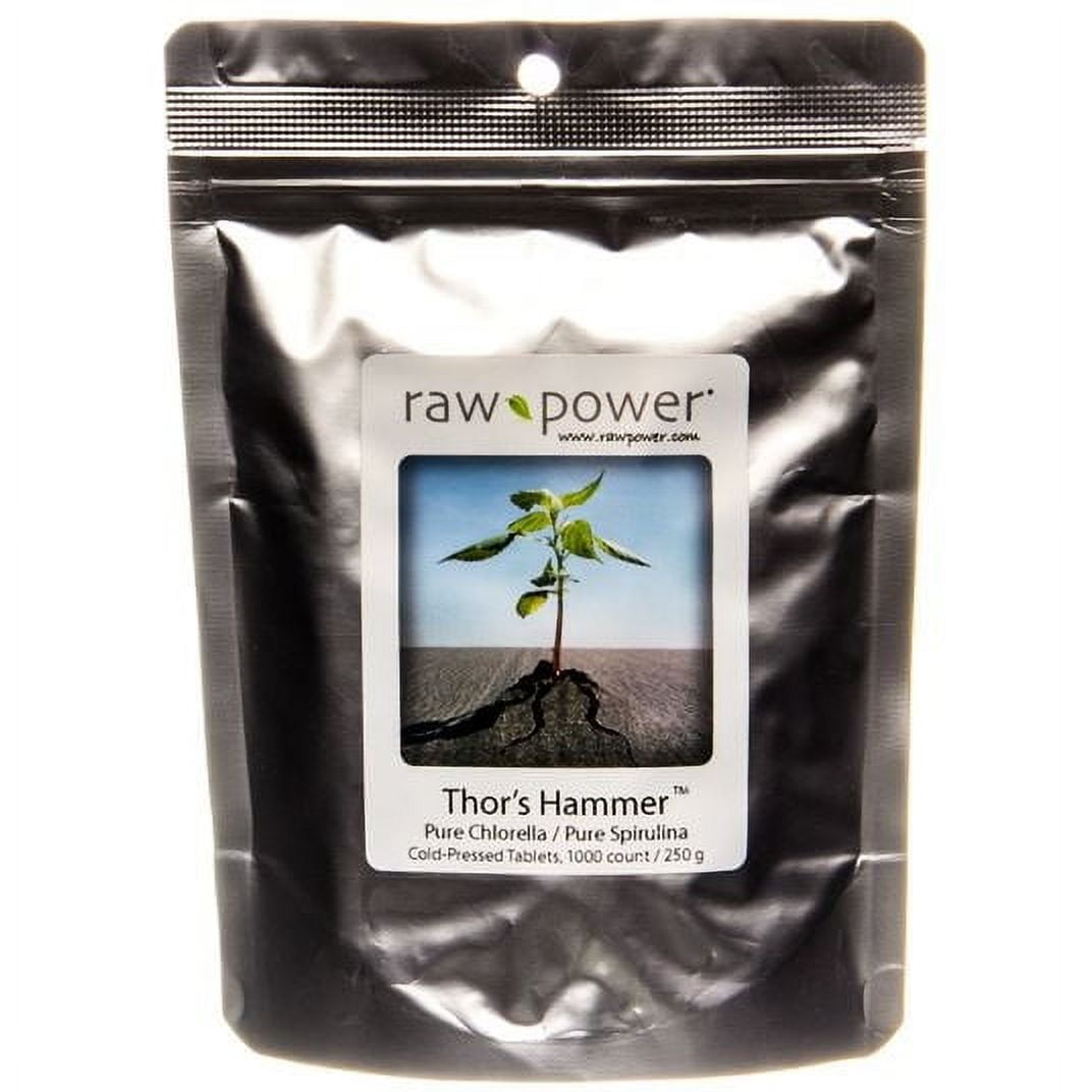 Raw Power Thor's Hammer Chlorella/Spirulina Tablets - 1000 tablets ...