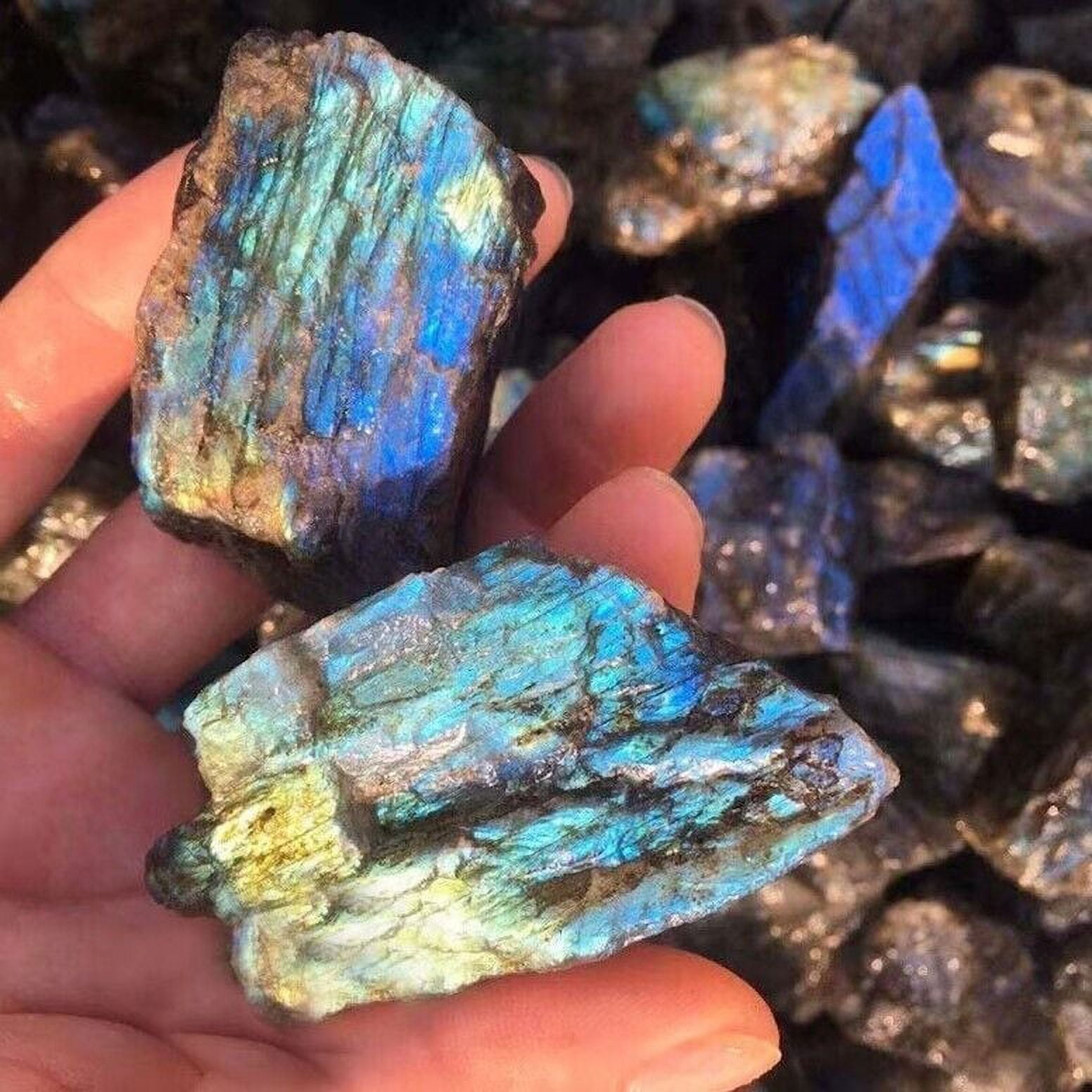 happyisone Raw Labradorite Healing Crystal, Mineral Rocks, Large Chunks ...