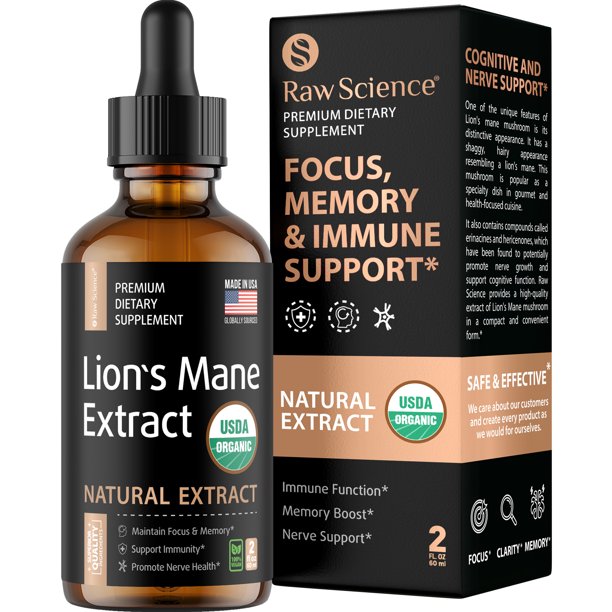 Raw Science | Lion's Mane Mushroom Supplement | Brain Supplements for ...