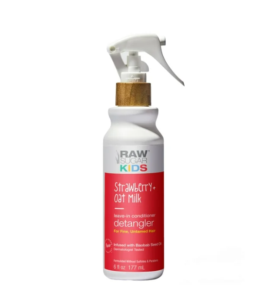 Raw Sugar Kids Leave-In Conditioning Detangler - Strawberry + Oat Milk ...