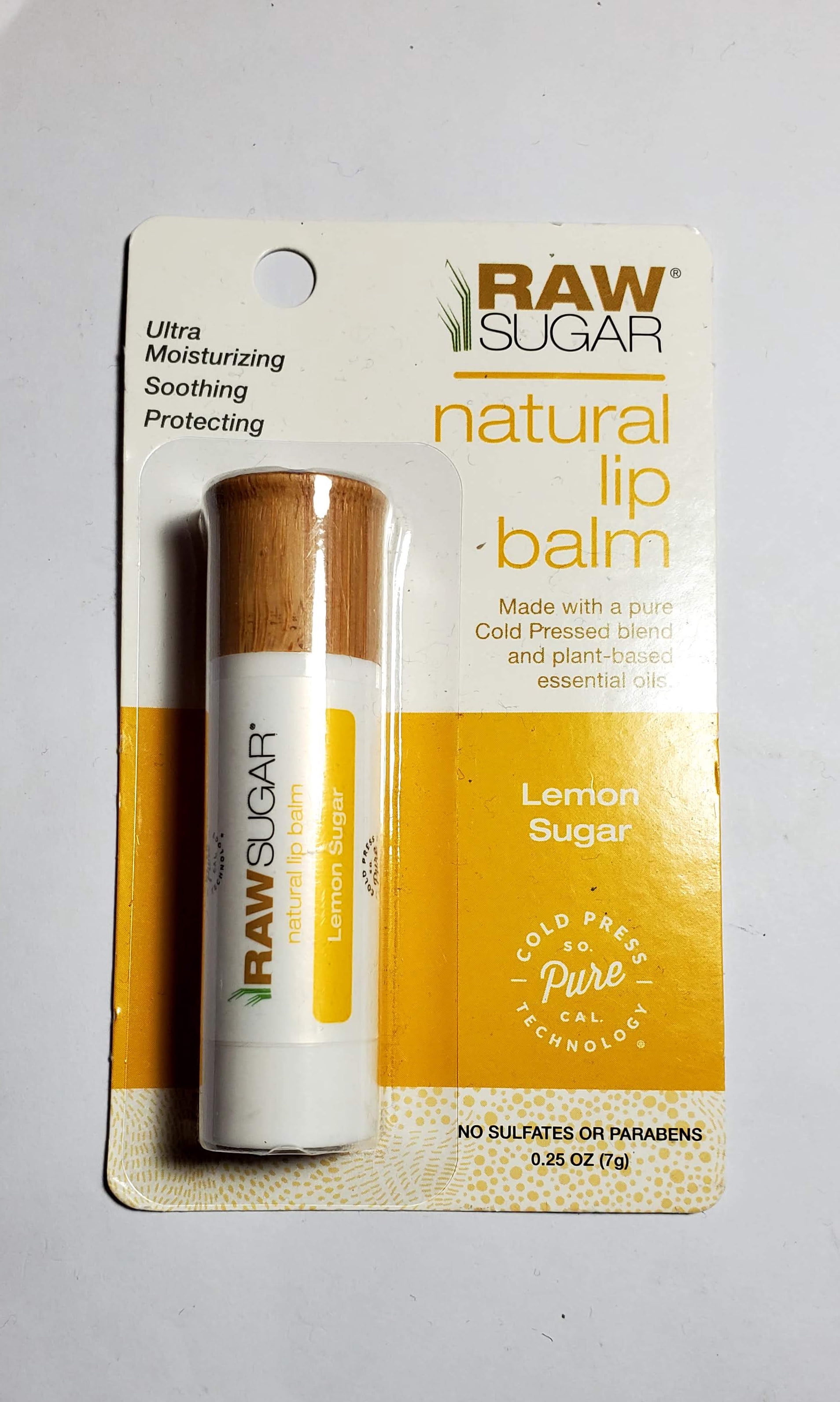 Raw Sugar Natural Balm Ultra Moisturizing Soothing Protecting Lemon ...