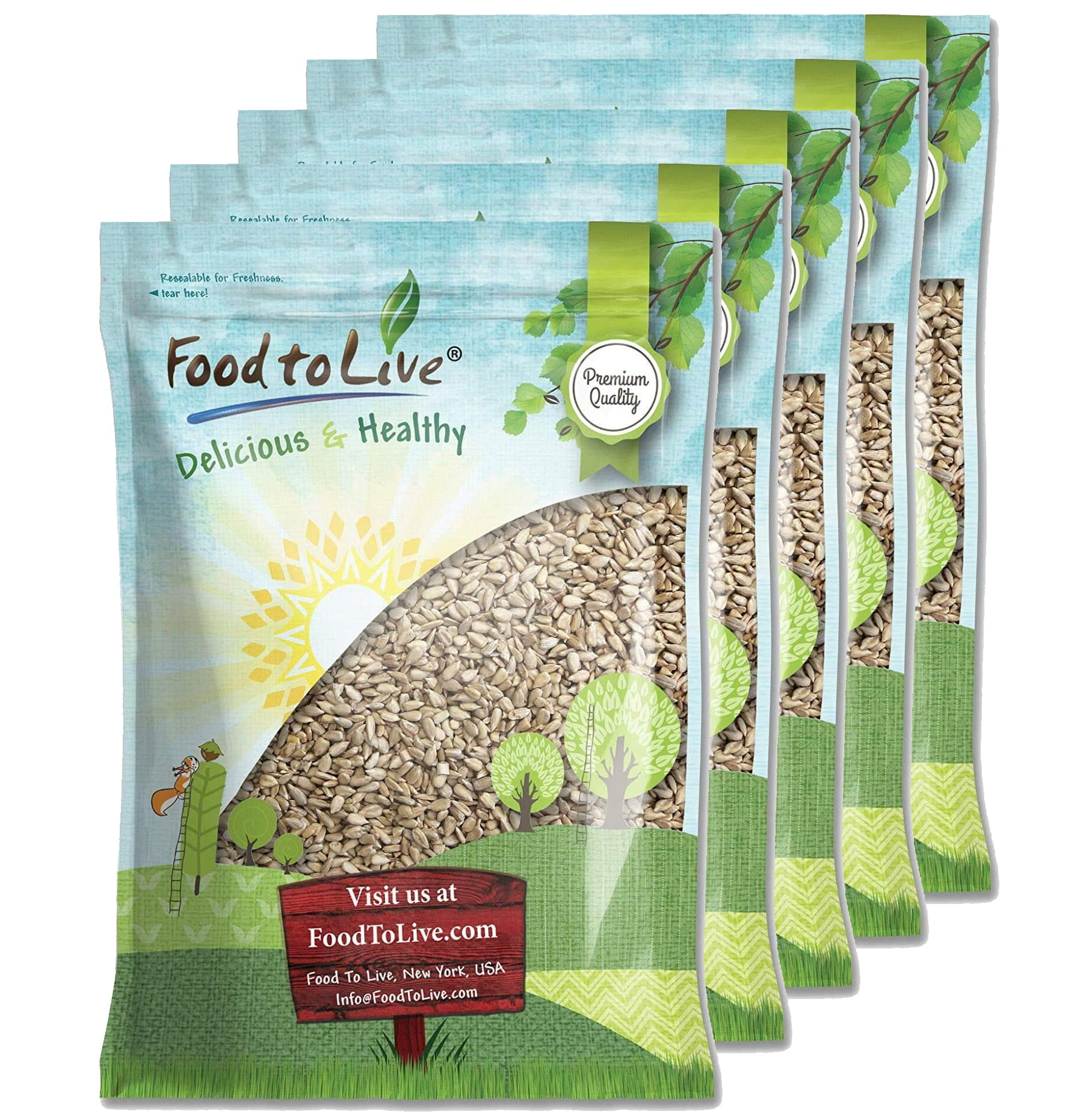 Raw Sunflower Seeds, 50 Pounds — Kosher, Vegan — by Food to Live ...