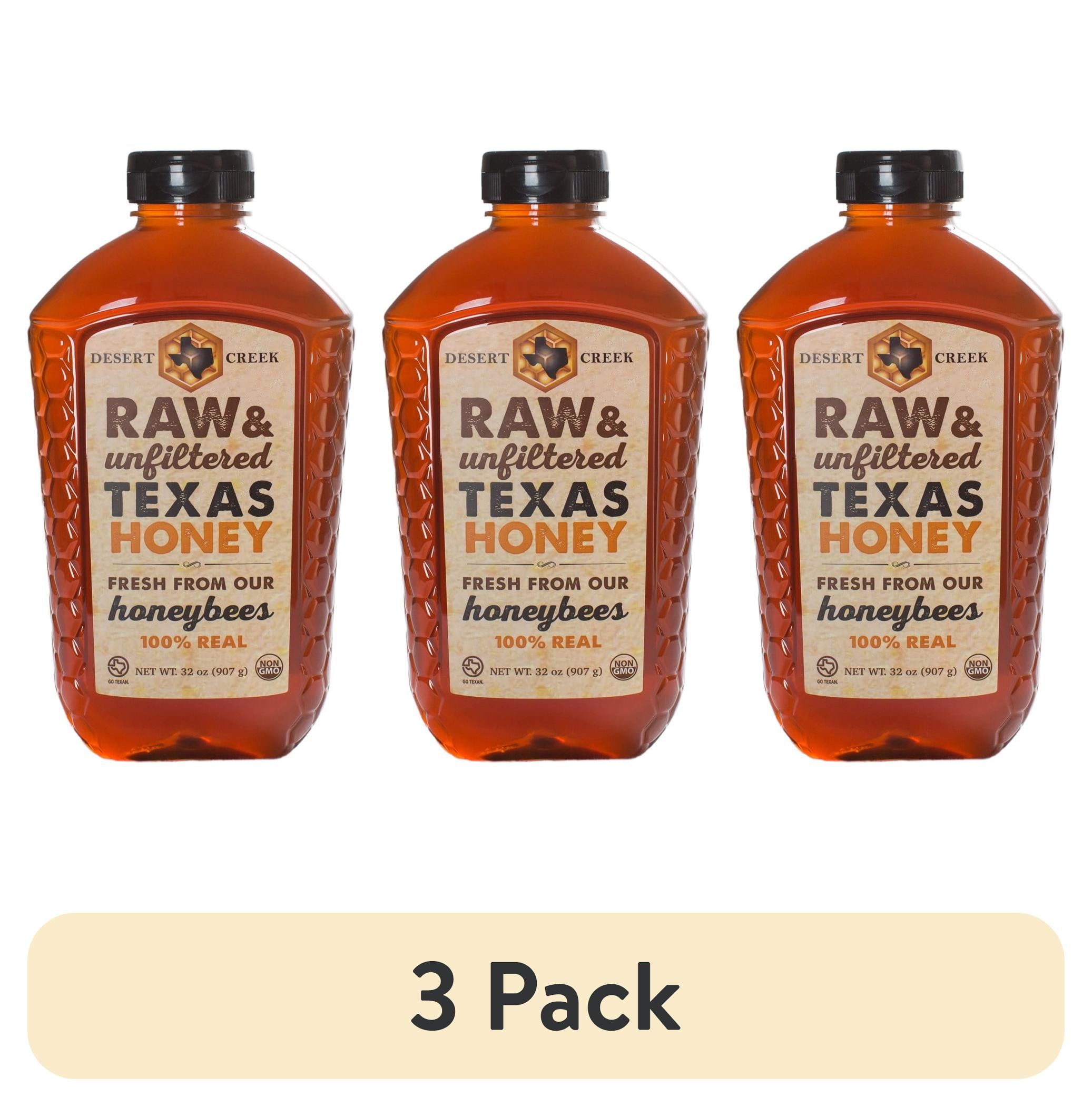 (3 pack) Raw Texas Honey, 32oz by Desert Creek, Non-GMO, No Additives ...
