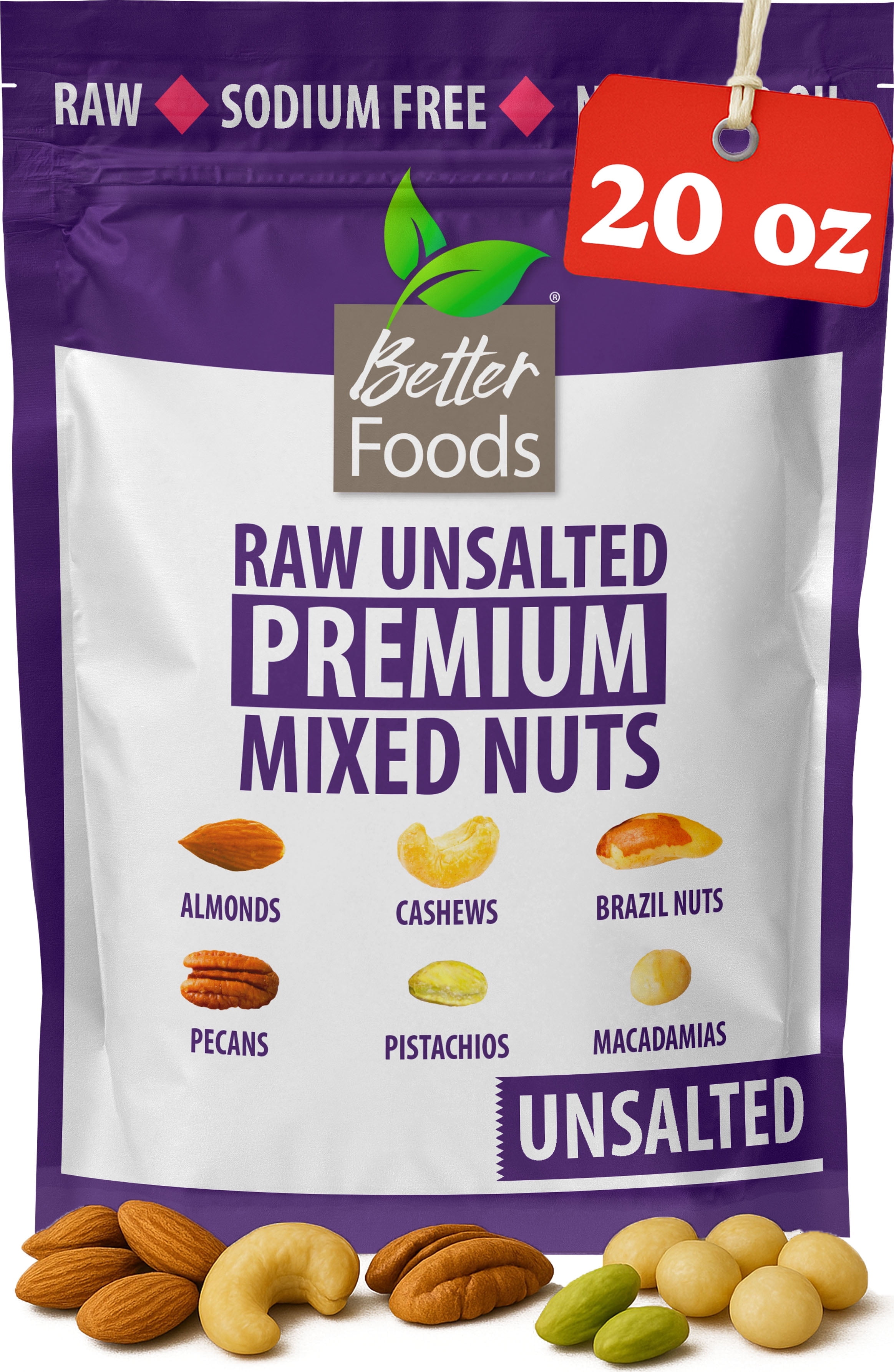 Raw Unsalted Premium Mixed Nuts - Walmart.com