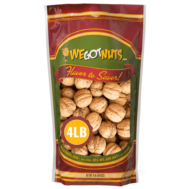 We Got Nuts: Bulk Baking Raw Walnuts In Shell, Whole Premium (64 oz - 4 ...