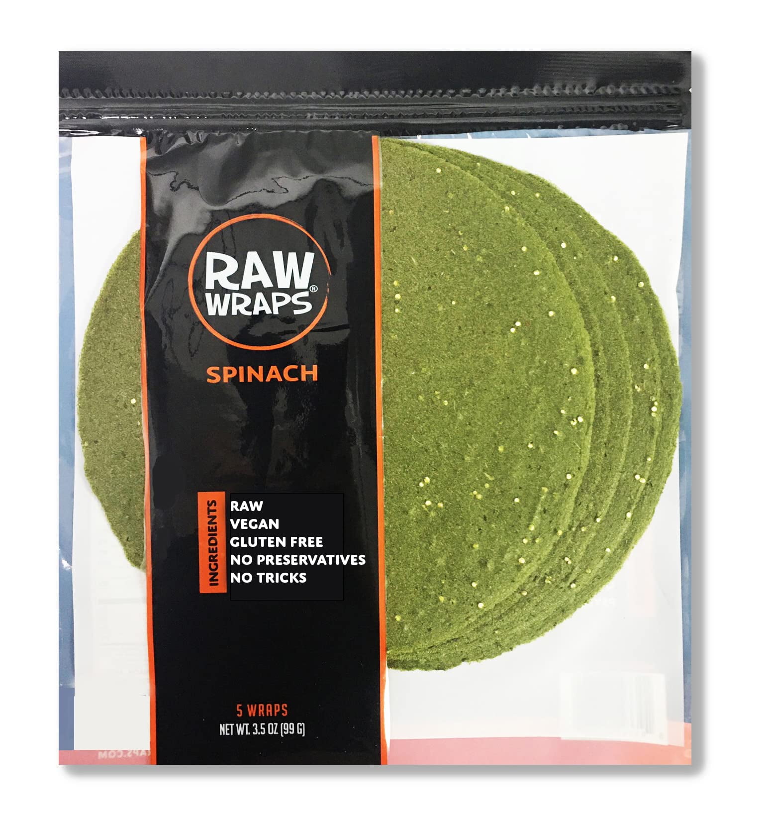 Raw Wraps, Gluten Free, TSF6 Paleo, Vegan, Keto Friendly Food, Shelf ...