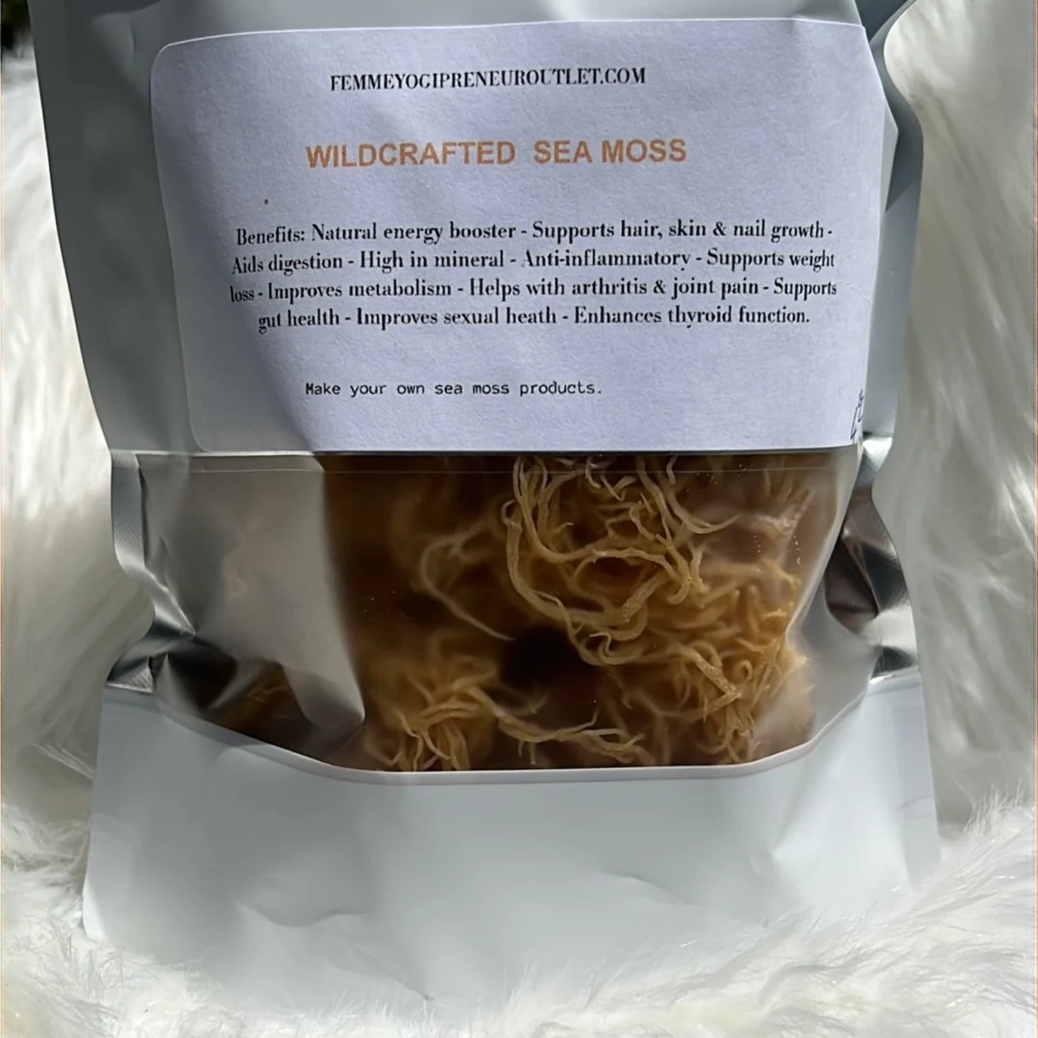 Raw gold Sea moss - Pure Jamaican Sea moss - Genus Gracilaria - Walmart.com