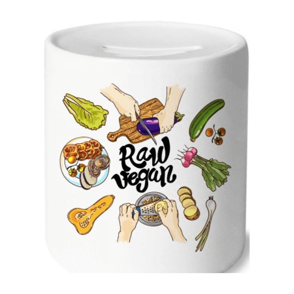 Raw vegan Vegetables Potato Tomato Money Box Cerac Coin Case Piggy Bank ...