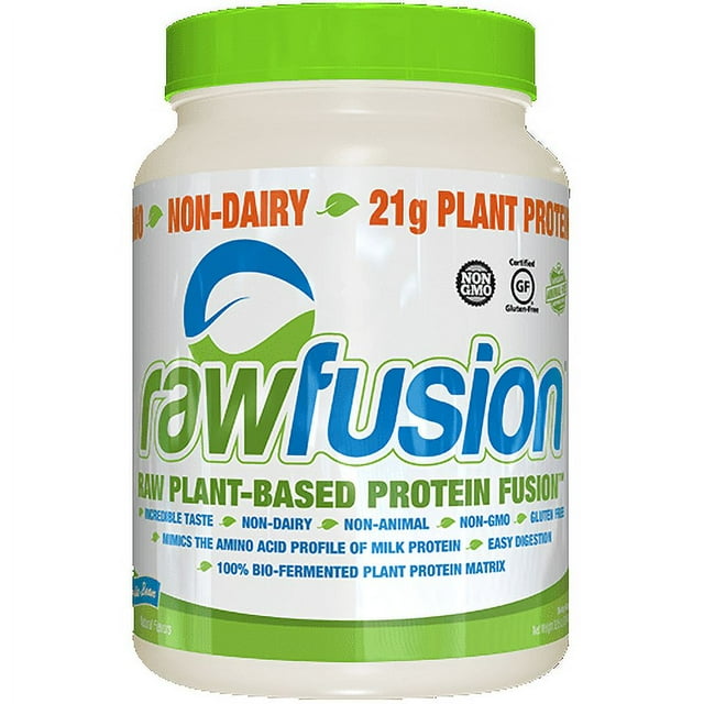 RawFusion Plant-Based Protein Powder, Vanilla Bean, 2 Lb, 30 Servings ...