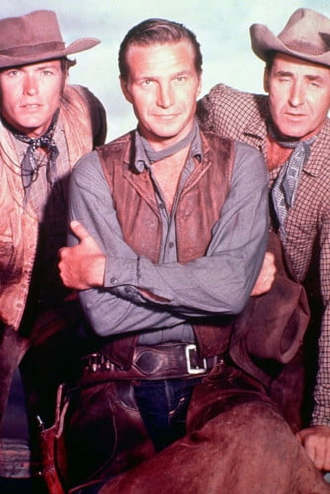 Rawhide Eric Fleming Sheb Wooley Clint Eastwood 24X36 Poster - Walmart.com