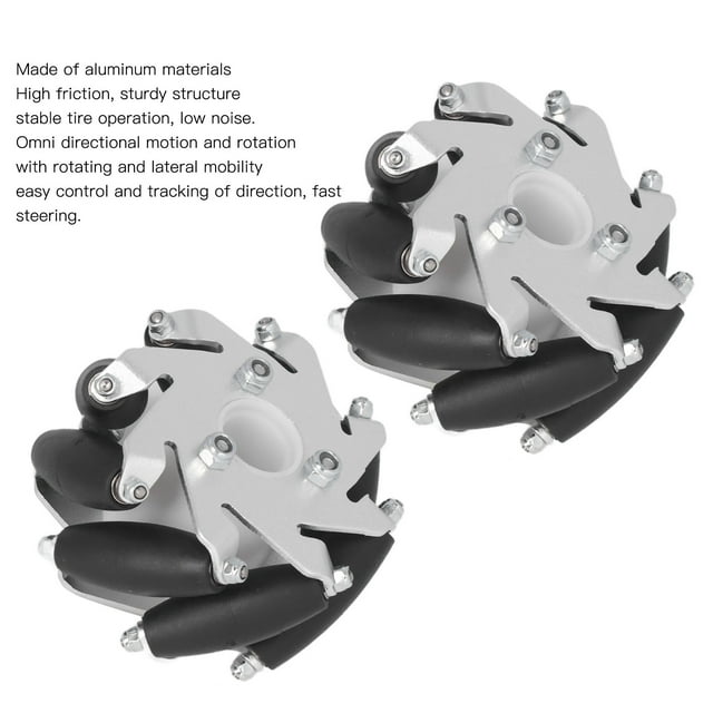 Rawiri 4PCS 60mm Omni Directional Wheel Aluminium Smart RC Robot Left ...