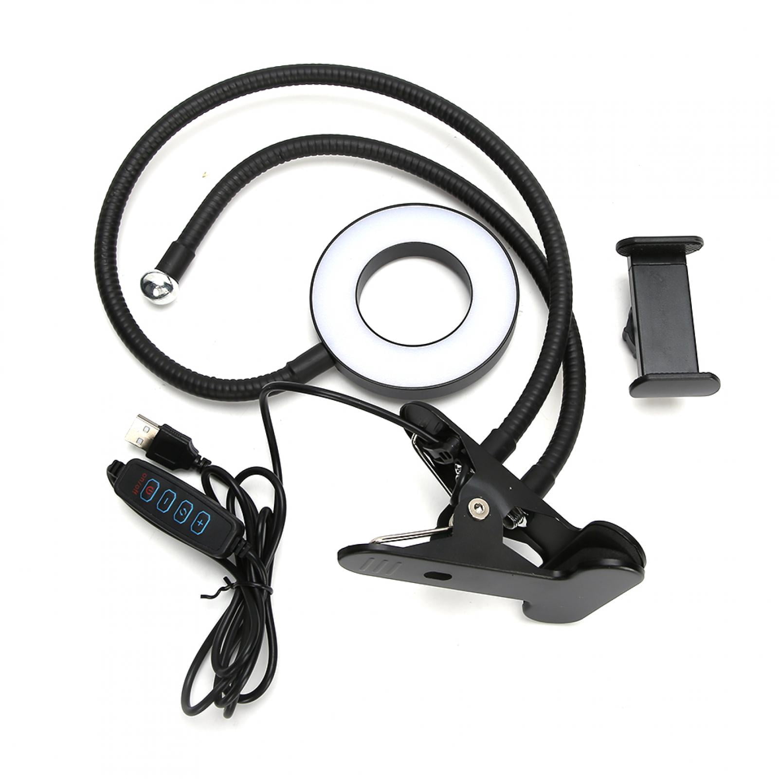 Rawiri 9cm Selfie Ring Light 3 Colors 10 Gears Brightness Adjustment ...