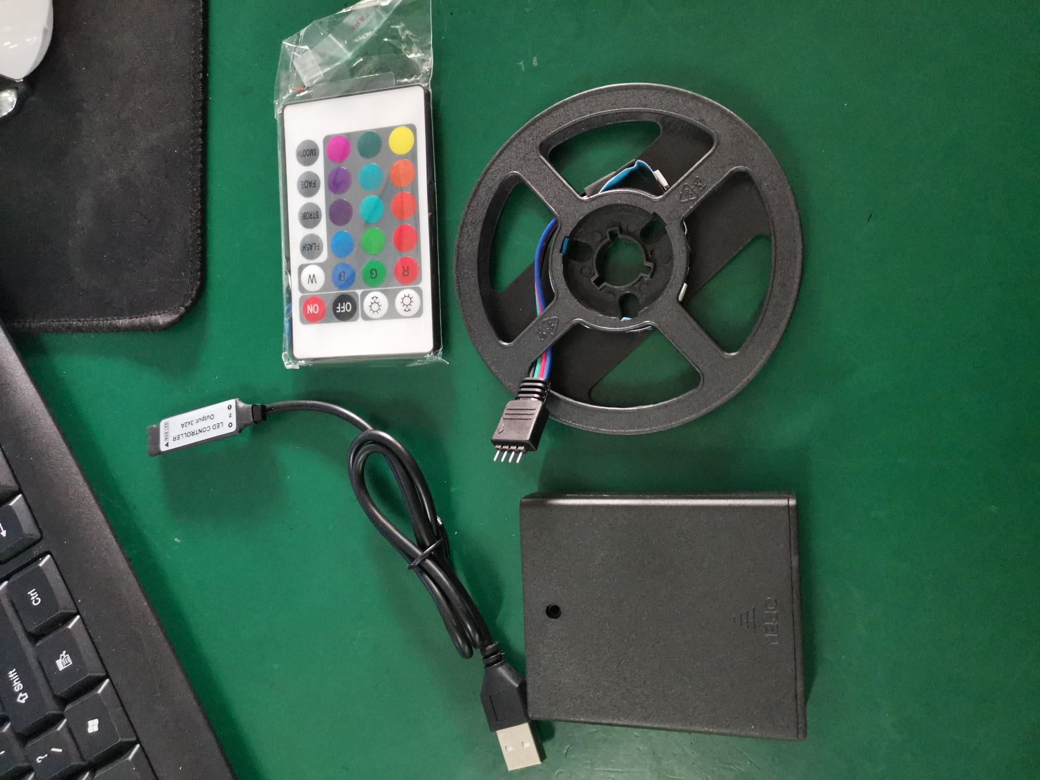 Rawiri Battery Powered Led Strip Lights 5050 RGB Flexible Color ...