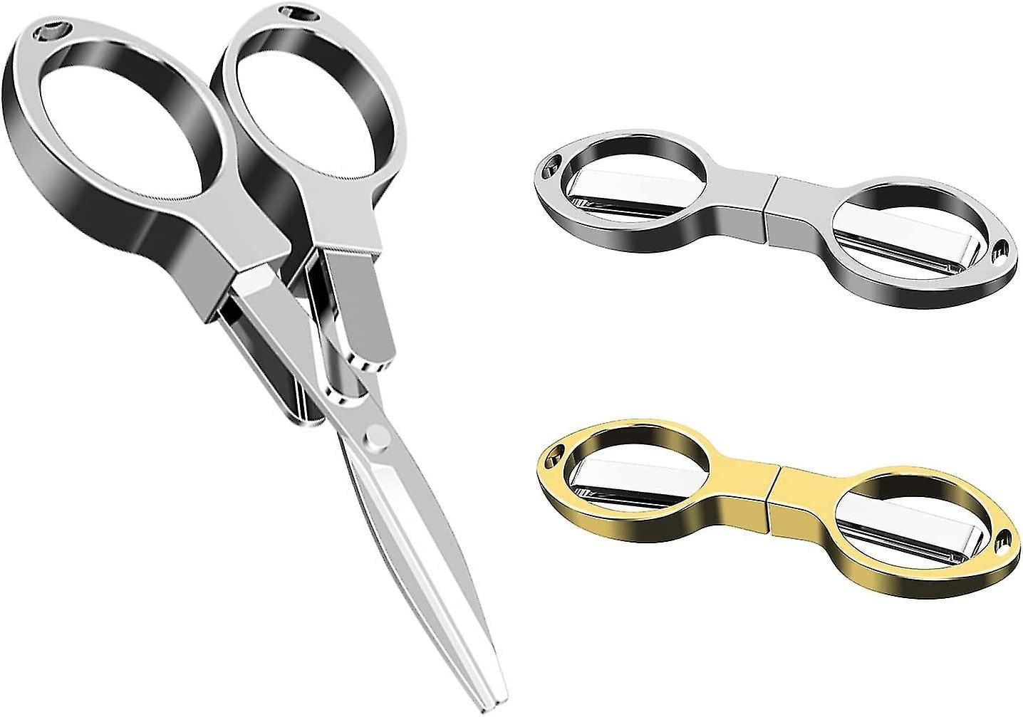Rawiri Stainless Steel Scissors Anti-rust Folding Scissors Glasses ...
