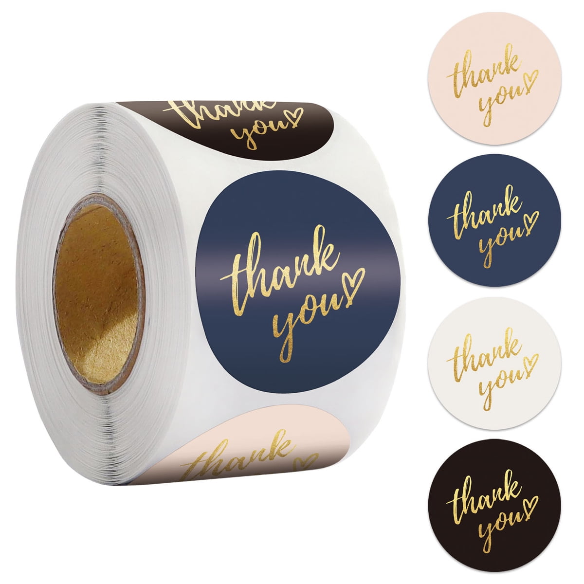 Rawiri Thank You Stickers Roll | Simple and Sincere | 1.5 inch | 500 ...