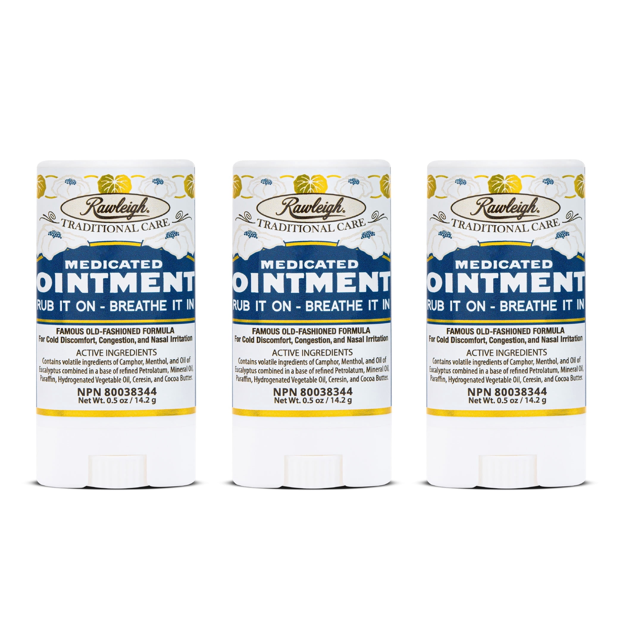 Rawleigh Medicated Ointment Stick: 0.5 oz / 14.2g - Pack of 3 - Walmart ...