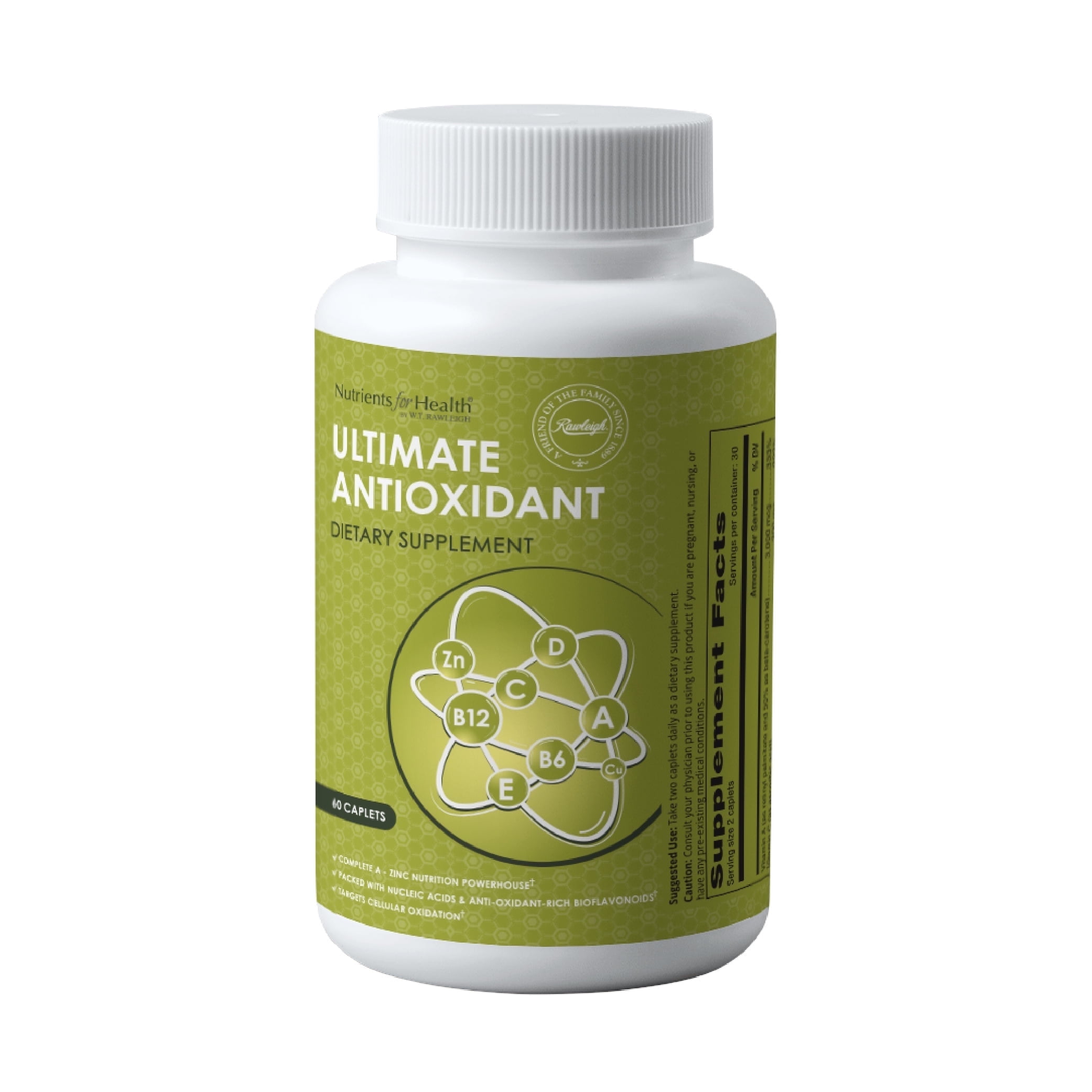 Rawleigh Ultimate Antioxidant: 60 Caplets - Dietary Supplement with 90 Nutrients and ...