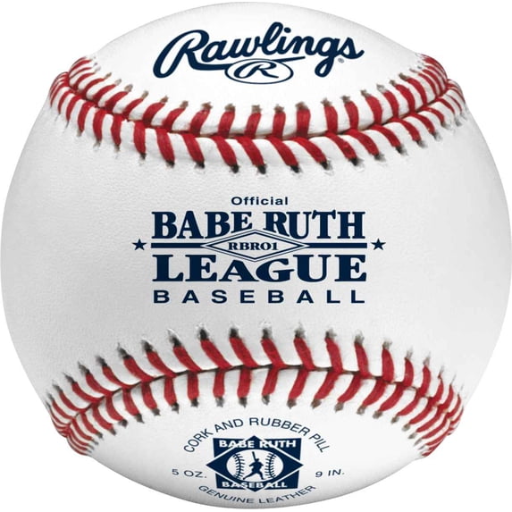 Free Shipping! Rawlings 14U Babe Ruth Youth Leather Raised Seam ...