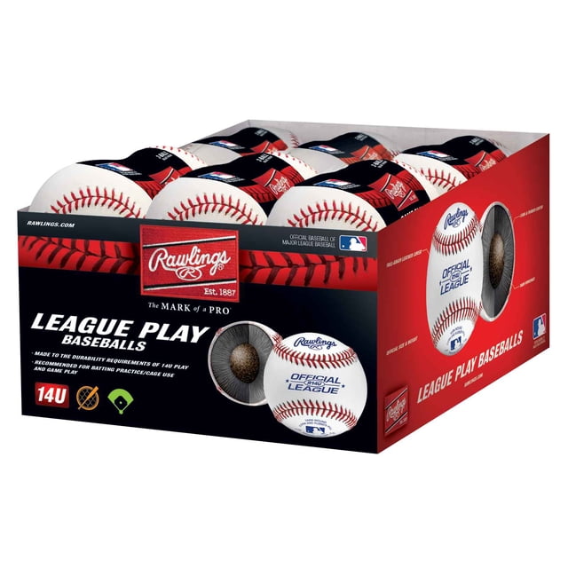 Rawlings 2/DZ Display Box - 14 & Under Official League - Walmart.com