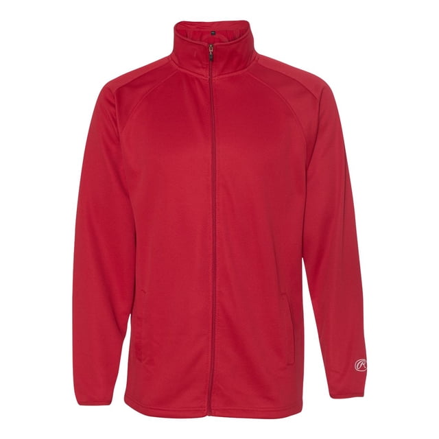 Rawlings 9761 Men's Full-Zip Flatback Mesh Fleece Jacket - Red - XXX ...