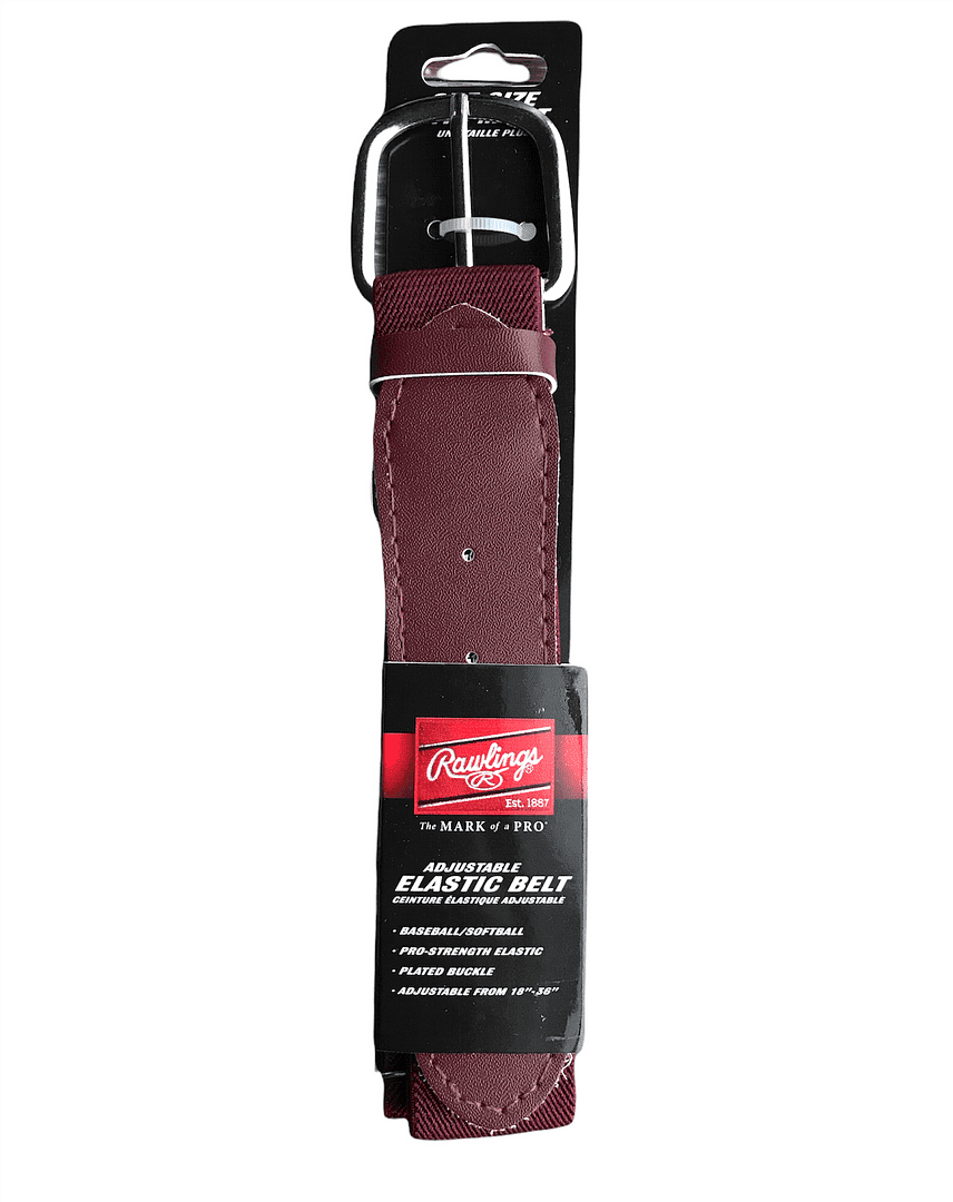 Rawlings Adjustable Baseball Softball Pant Belt, Maroon - Walmart.com