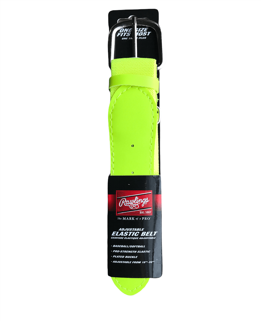 Rawlings Adjustable Baseball Softball Pant Belt, Optic Yellow - Walmart.com