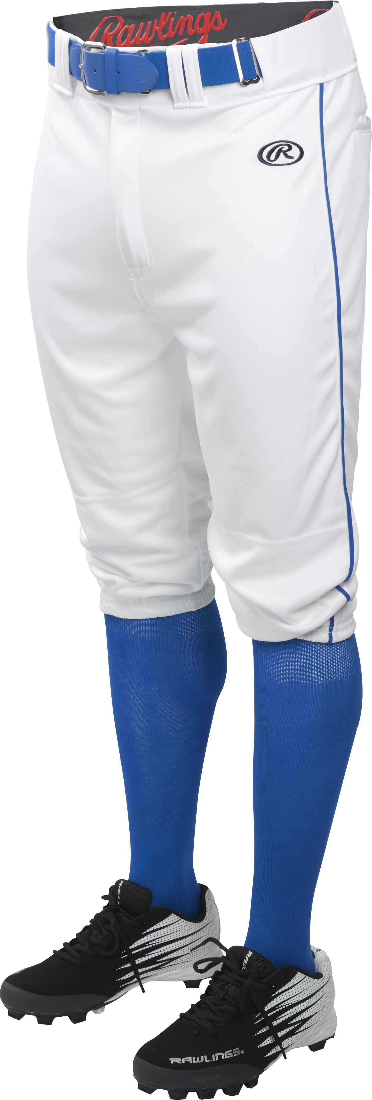 Rawlings Adult Launch 1/8" Piped Knicker Pant | White/Royal | 2XL ...