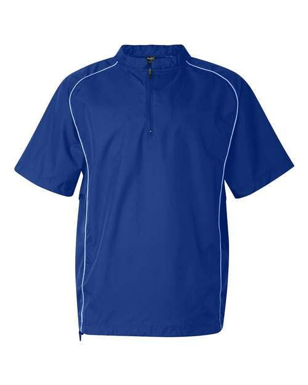 Rawlings Adult Quarter-Zip Short Sleeve Dobby Jacket With Piping Rp9702 ...