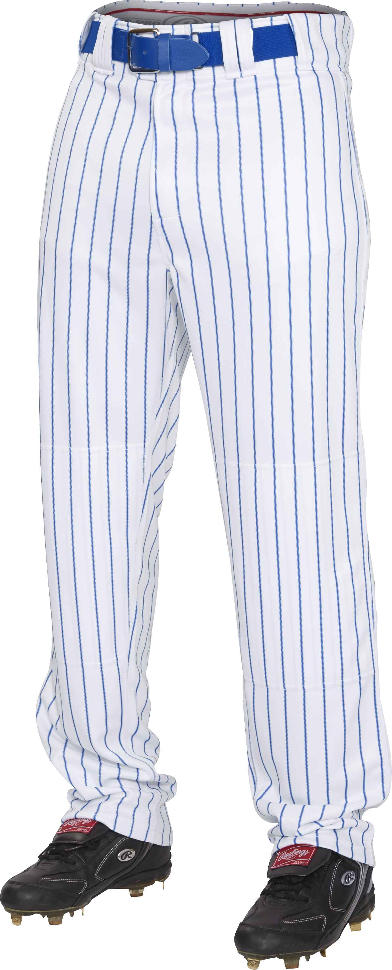 Rawlings Adult Semi-Relaxed Pinstripe Pant | White/Royal | LRG ...