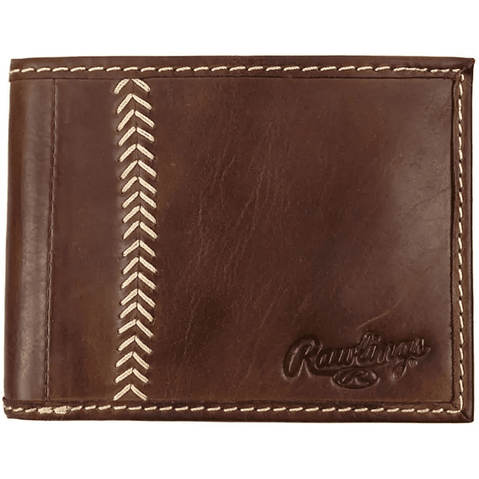Rawlings Baseball Stitch Bi-Fold Wallet, Brown - Walmart.com