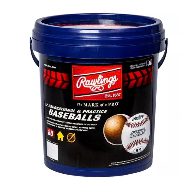 Rawlings Bucket of R8U Baseballs - 12pc - Walmart.com