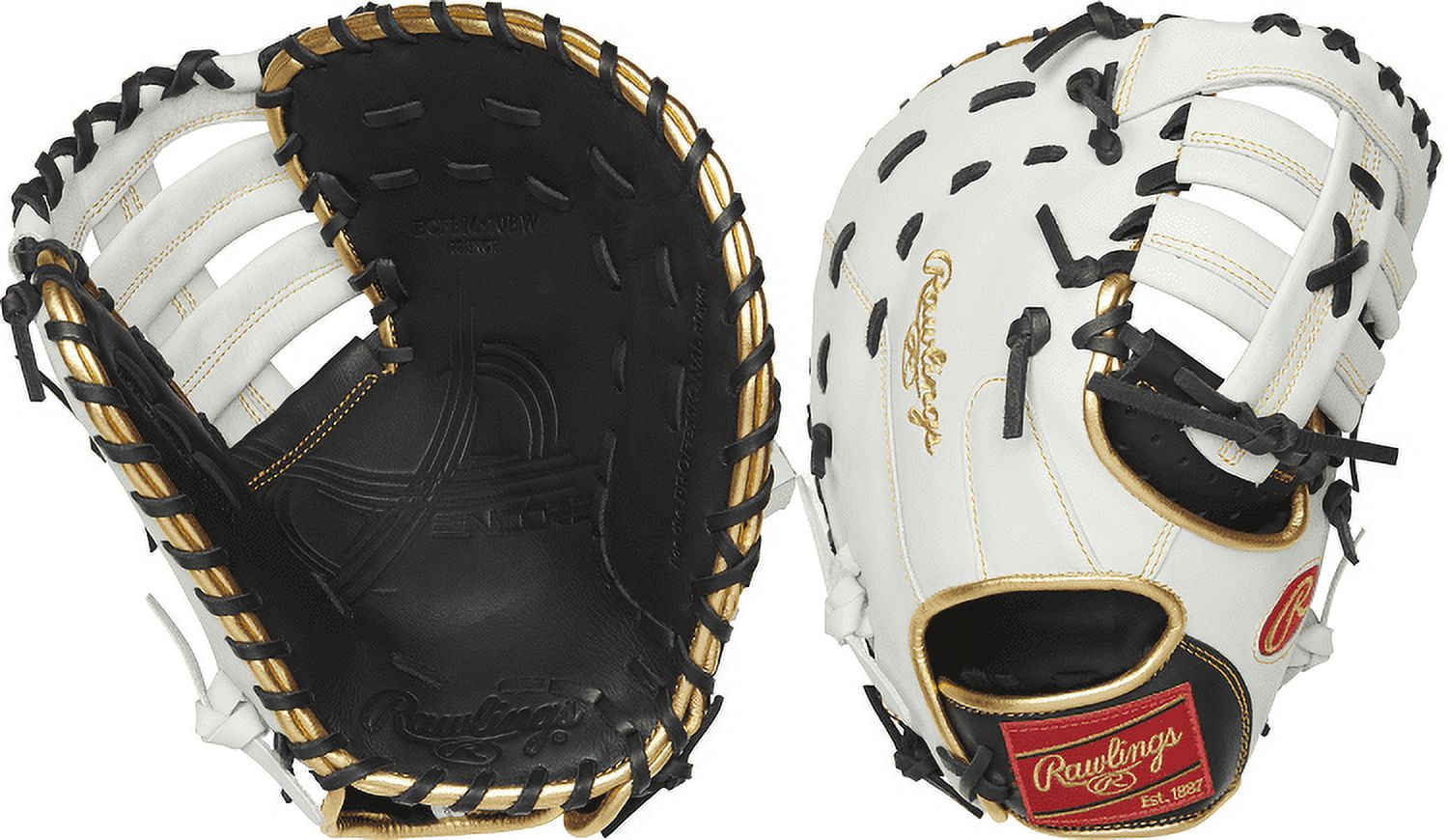 Rawlings Encore 12" First Base Mitt: ECFBM-10BW Right Hand Thrower ...