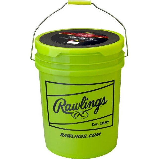 Rawlings Fast Pitch Bucket w lid & 18 RFPBP12SY 12 in Practice ...