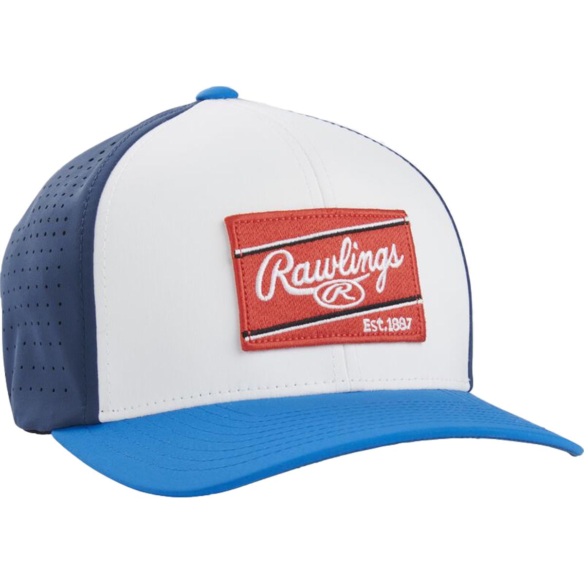 Rawlings Patch Baseball Hat White/Navy L to XL - Walmart.com