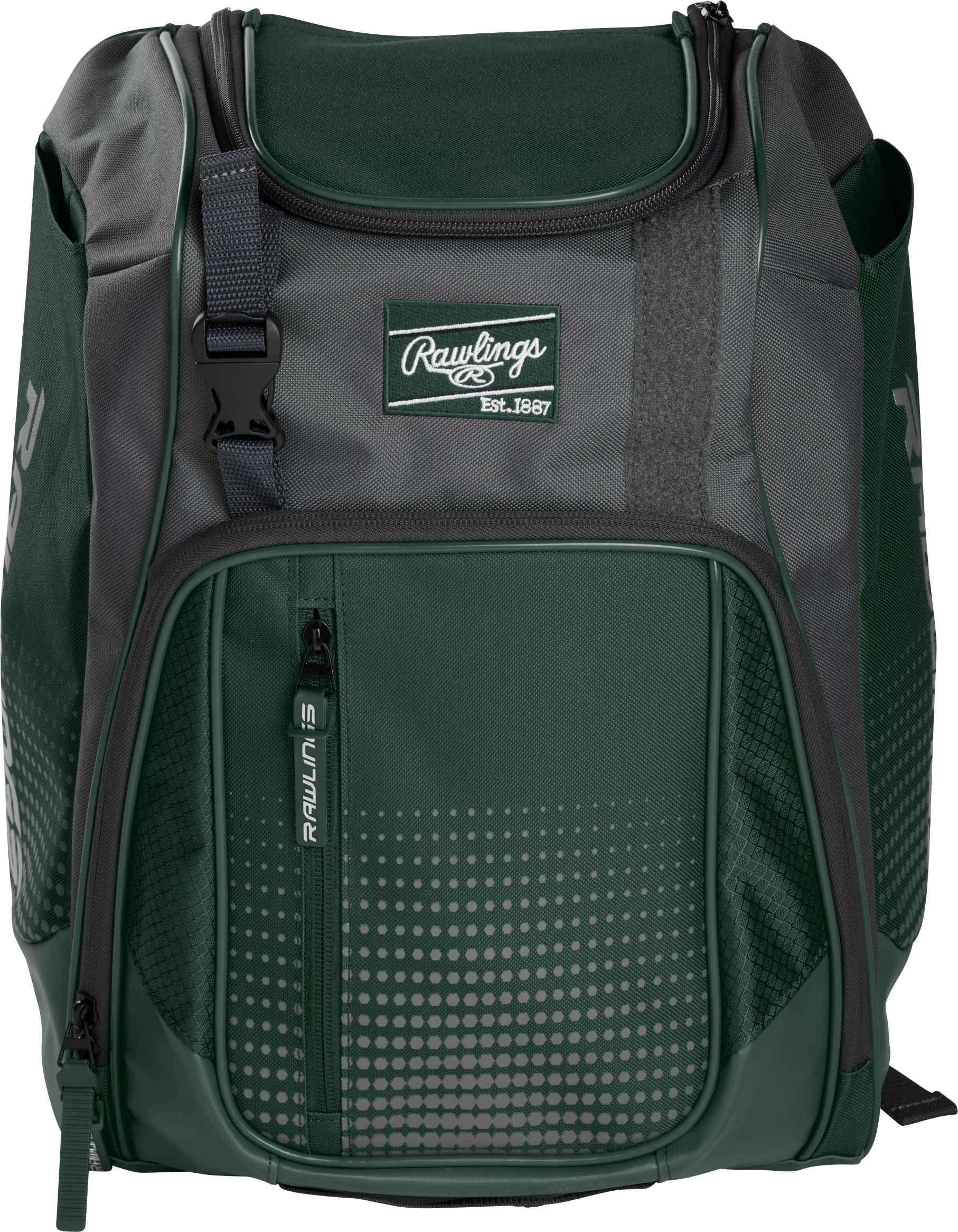 Rawlings Youth Baseball Equipment Gear Bag | Franchise Backpack | Dark ...