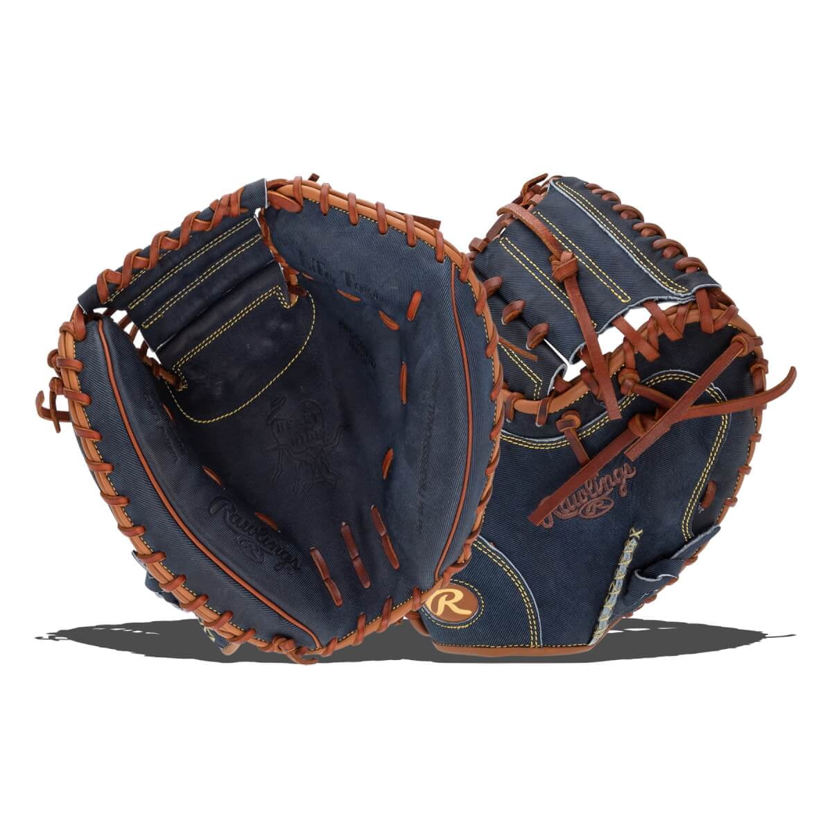 Rawlings Heart of the Hide Pro Label Denim 34" Baseball Catcher's Mitt ...