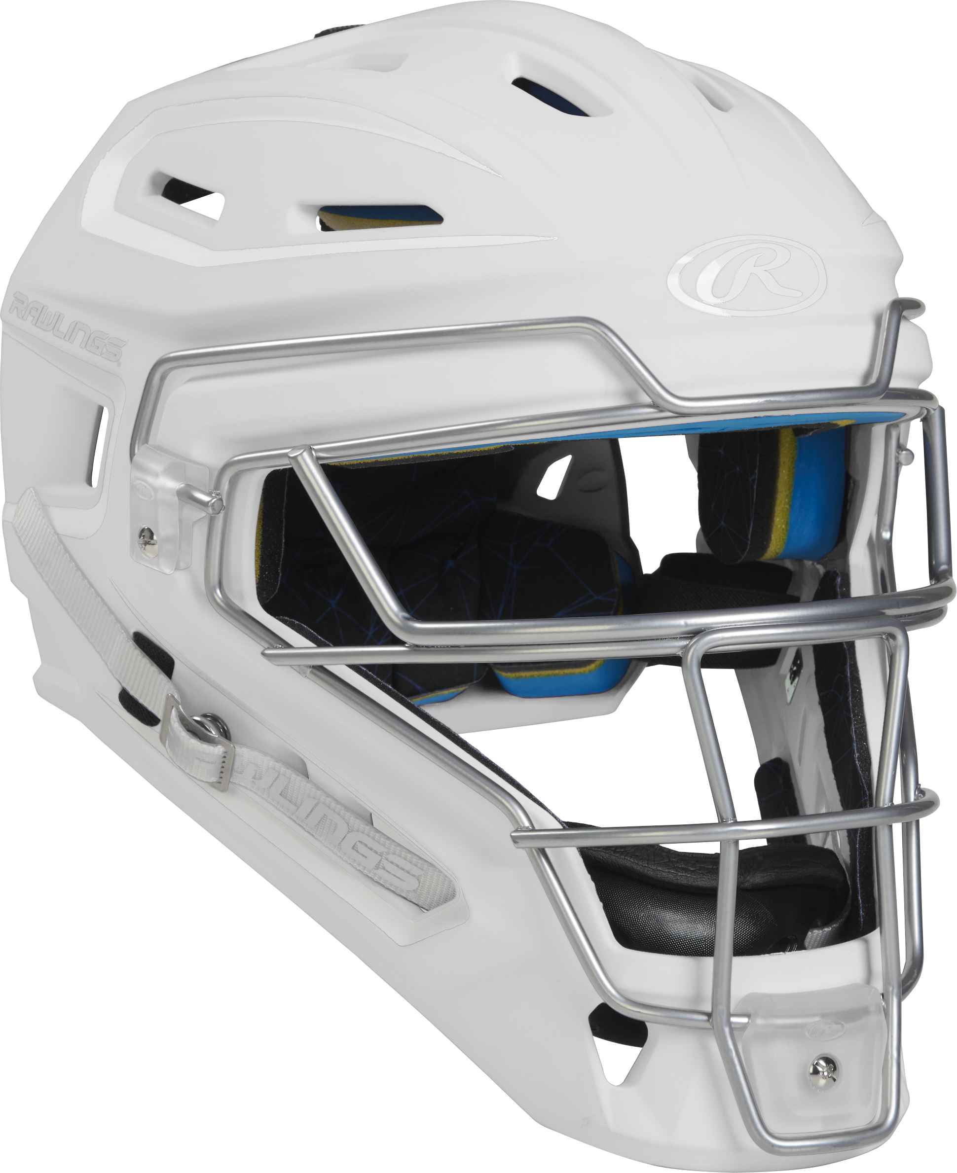 Rawlings MACH Baseball Senior Catcher's Helmet | White | JUNIOR ...