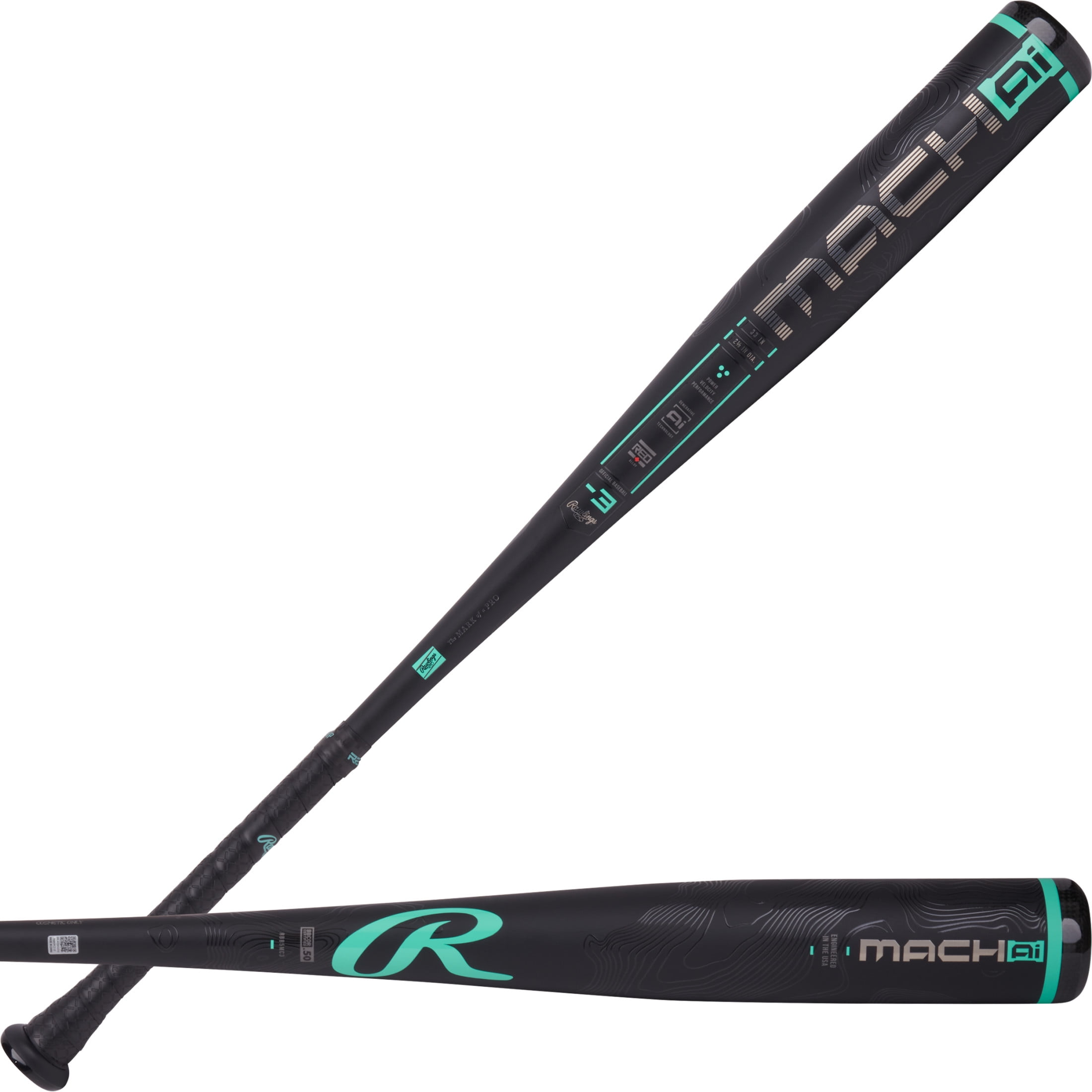 Rawlings Mach Ai BBCOR Baseball Bat | 34-inch | -3 - Walmart.com