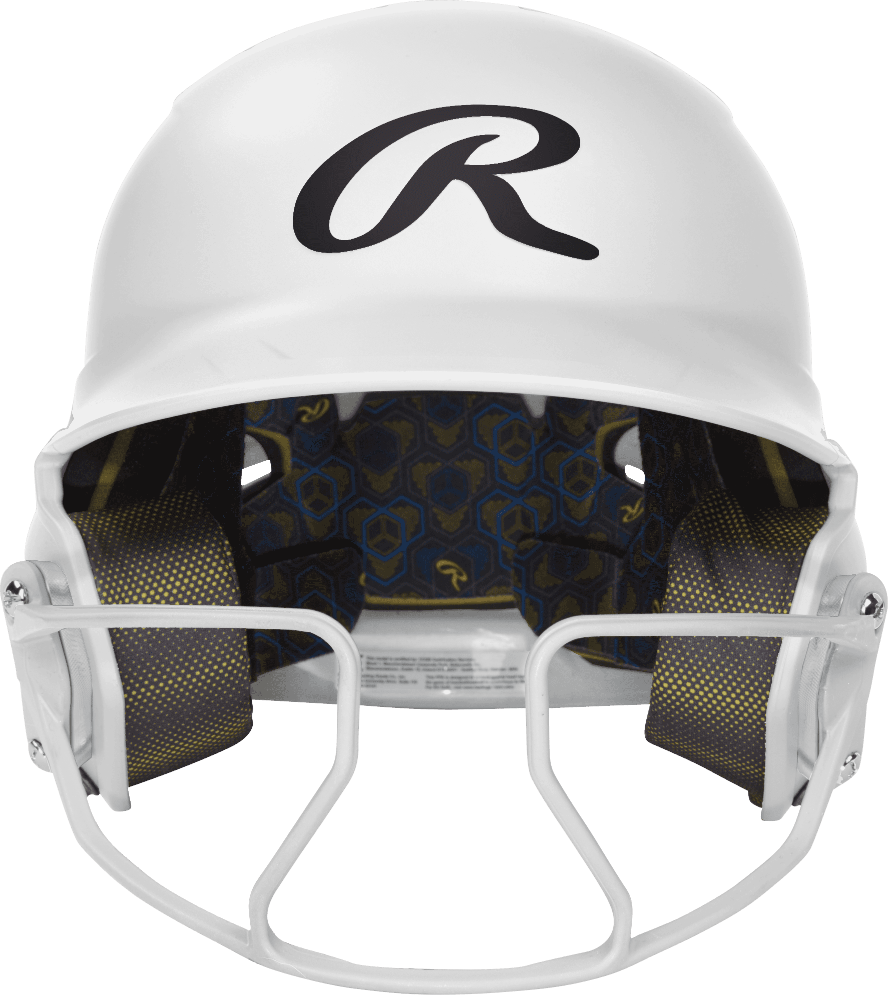 Rawlings Mach Hi-Viz 1-Tone Batting Helmet with Attached Face Guard ...