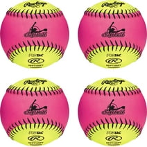 Athletic Works Set of 12 Softballs in 5-Gallon Bucket, 11-inch, Yellow ...