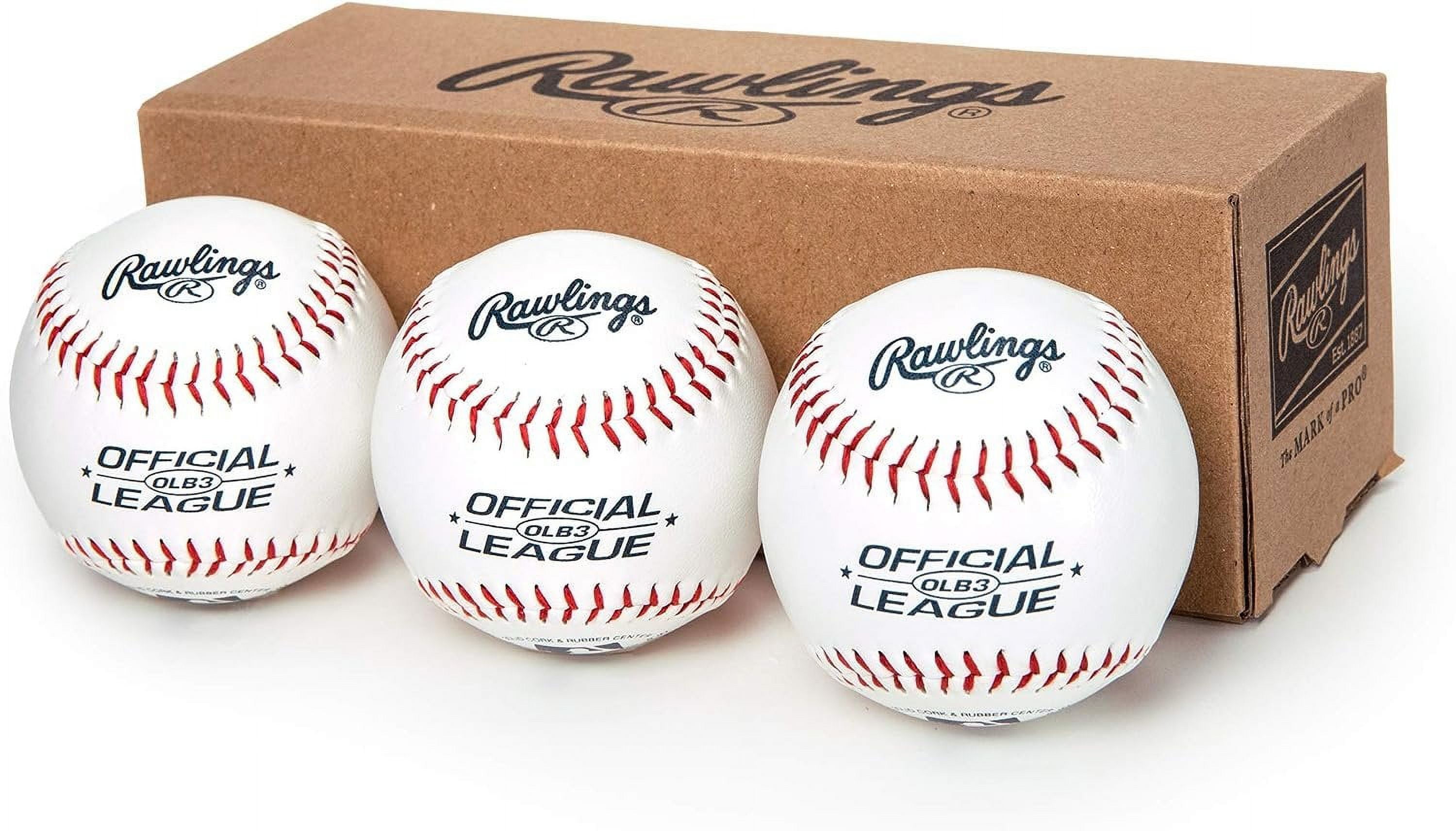 Rawlings Official League Recreational Use Practice Baseballs OLB3 Youth ...